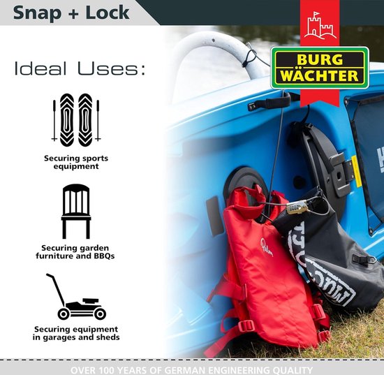 Muuranker Kabelslot met Cijferslot voor Fiets Motorfiets E-Scooter ...