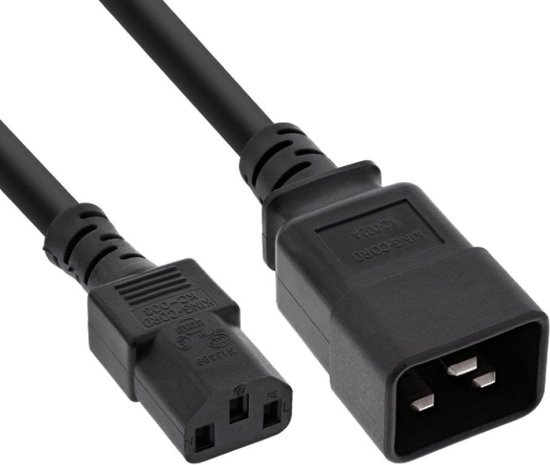 C13 - C20 stroomkabel voor UPS/PDU - 3x 1,50mm / zwart - 2 meter | bol