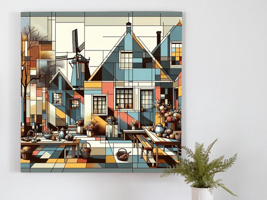 Abstract vermeer schilderij | Verwarrende visuele vertelling van ...