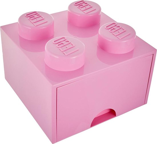 Opberglade Plastic - Lego Brick 4 Opbergdoos - Light Purple - Legion ...