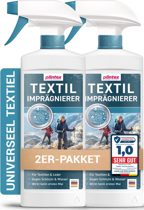 PLINTEX® 2x 580 ml Impregneerspray textiel - Effectief tegen regen en ...