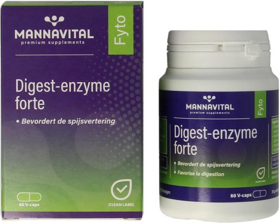 MannaVital Digest-enzyme Forte Vegacaps 60VCP | bol