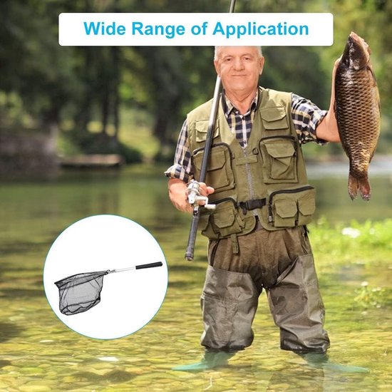 Visnet opvouwbaar - Groot nylon visnet voor veilig vissen - LYTIVAGEN ...