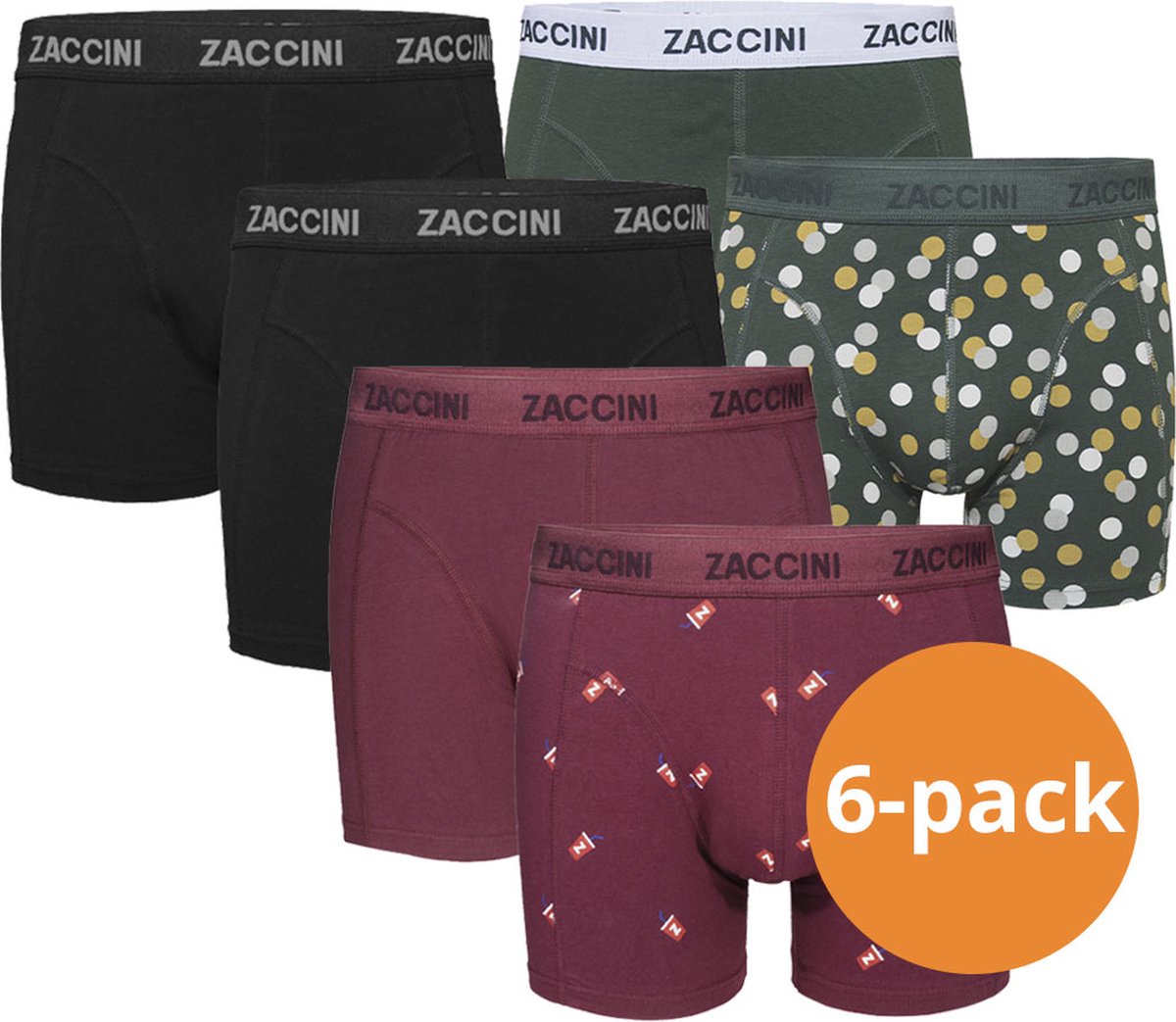 Zaccini boxershorts 6-Pack Verrassingspakket - Hussel/Mixed heren ...