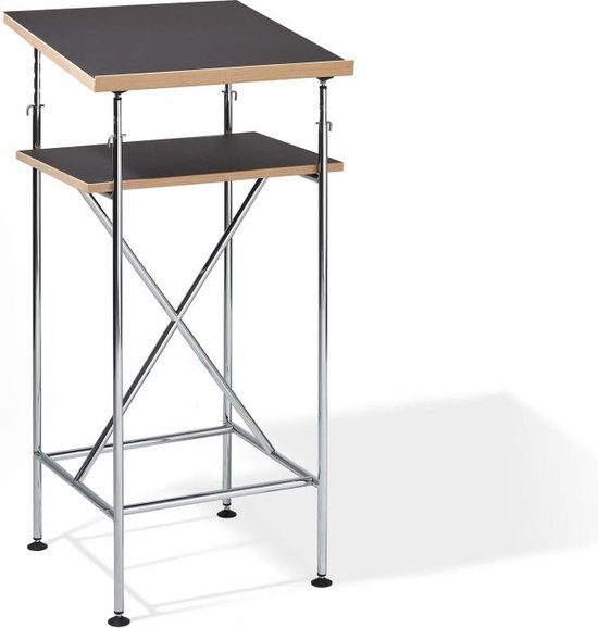 Milla 500 Hoog bureau - linoleum zwart - zwart | bol.com