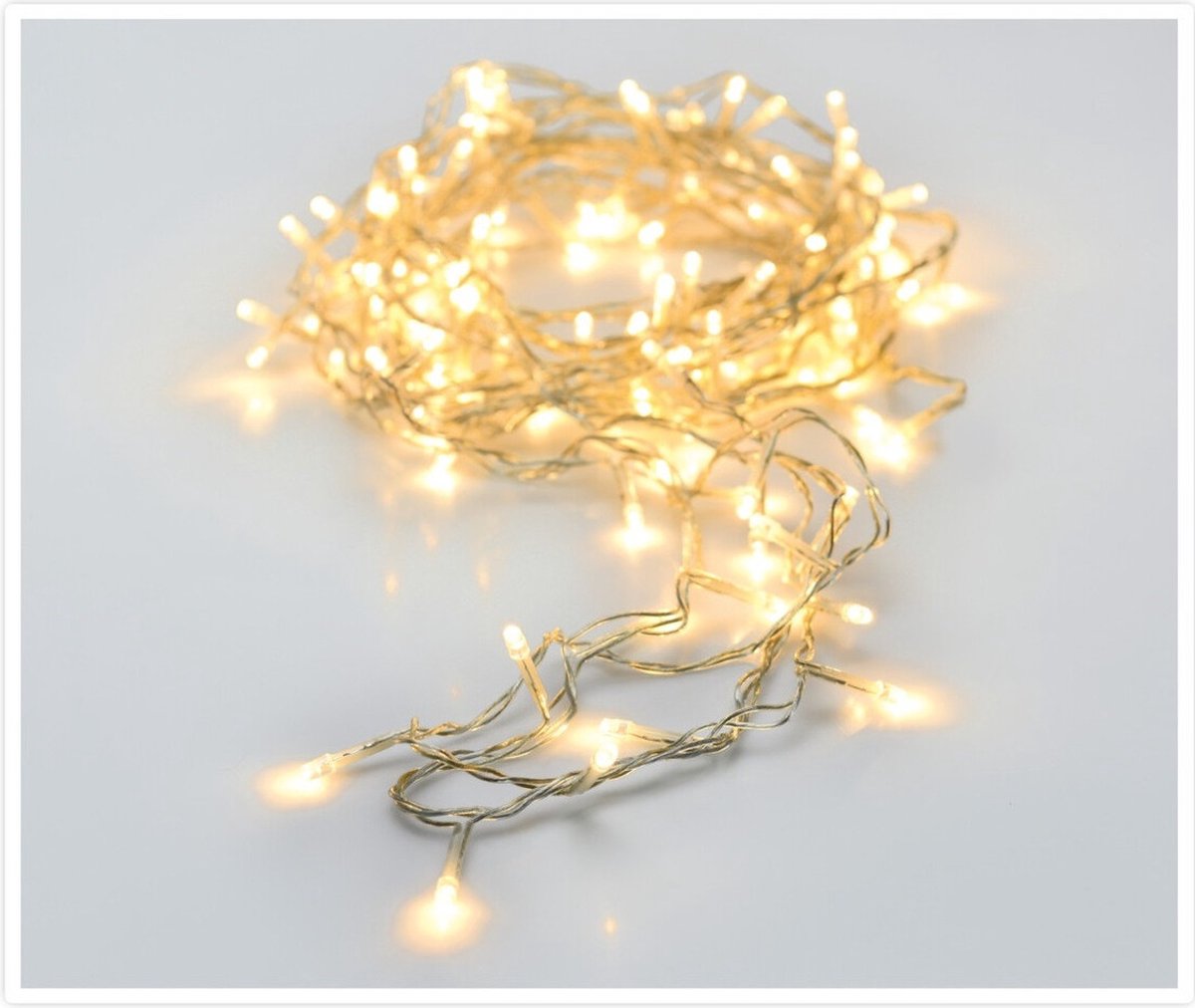 Set van 4x stuks kerstverlichting transparant snoer met 40 lampjes warm ...