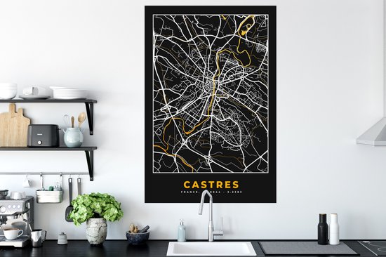 Stickers muraux - Carte - Castres - Plan de ville - Carte - France ...