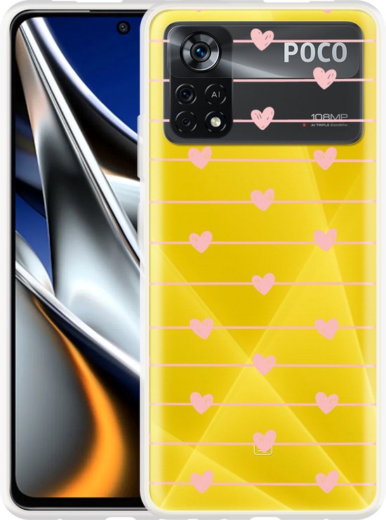Cazy Hoesje geschikt voor Poco X4 Pro - Pink Love | bol