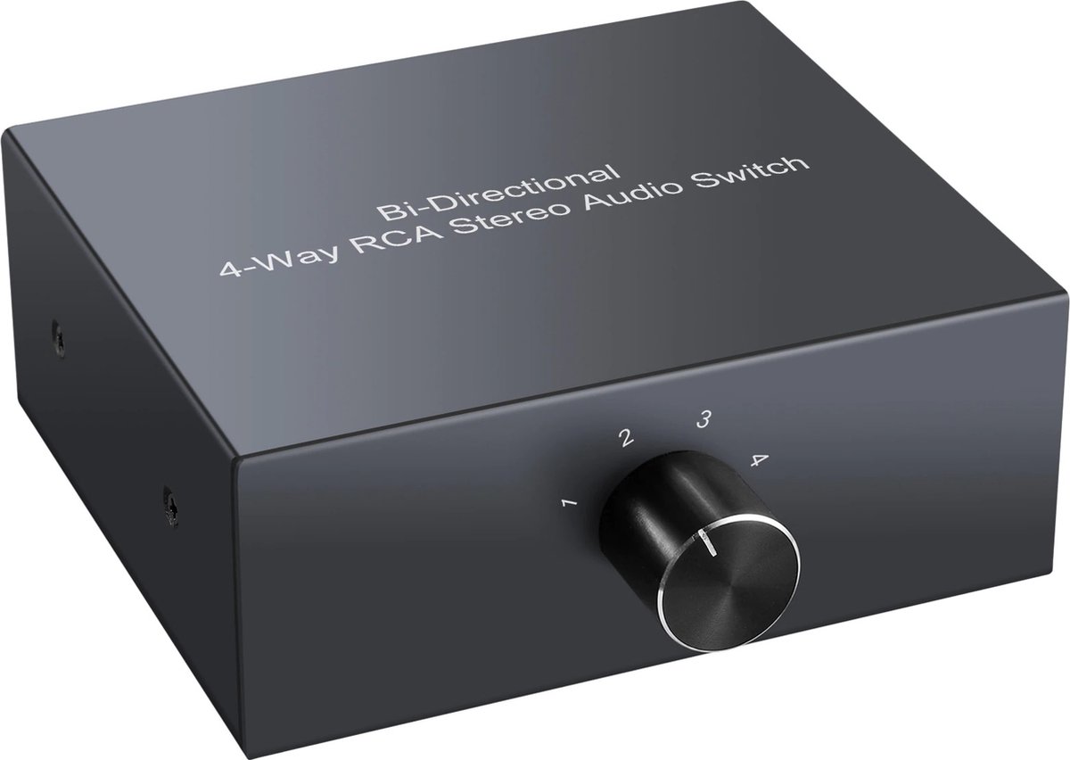 Professionele 4 Poorts RCA stereo audio switch - VC576 - voor het ...