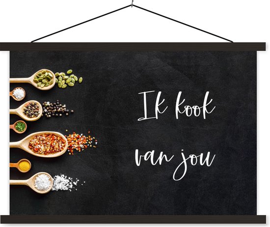 Posterhanger incl. Poster - Schoolplaat - Ik kook van jou - Partner ...