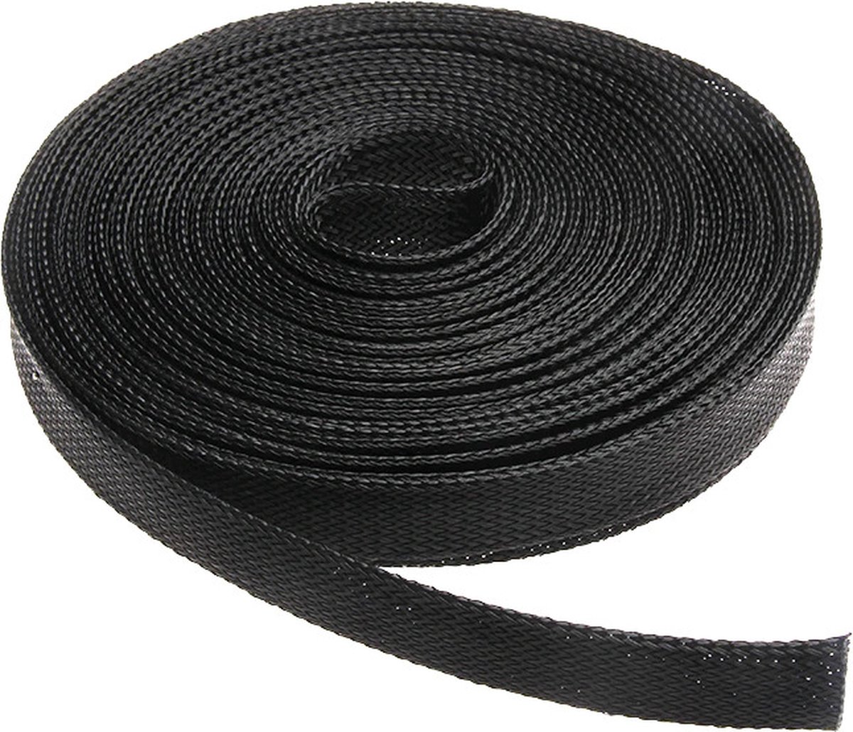 10mm Kabelhoes 10 Meter Zwart PET Kabelsok Kabelmantel Kabelkous ...
