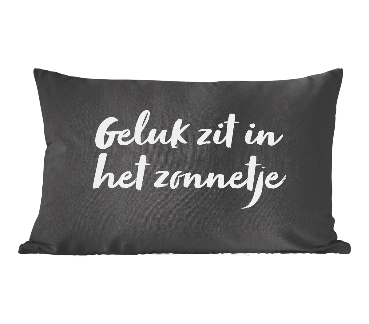 Sierkussens - Kussentjes Woonkamer - 50x30 cm - Quotes - Geluk zit in ...