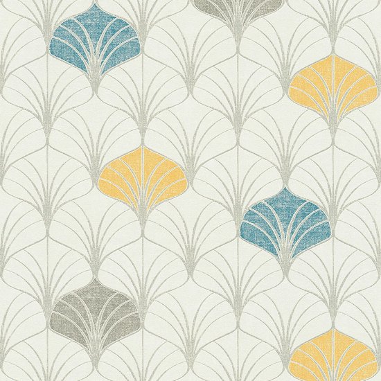 Grafisch behang Profhome 374831-GU vliesbehang glad met geometrische ...