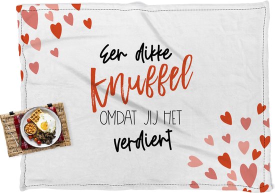 Picknickkleed - Buitenkleed - Beterschap - Quote - Knuffel - Vloerkleed ...