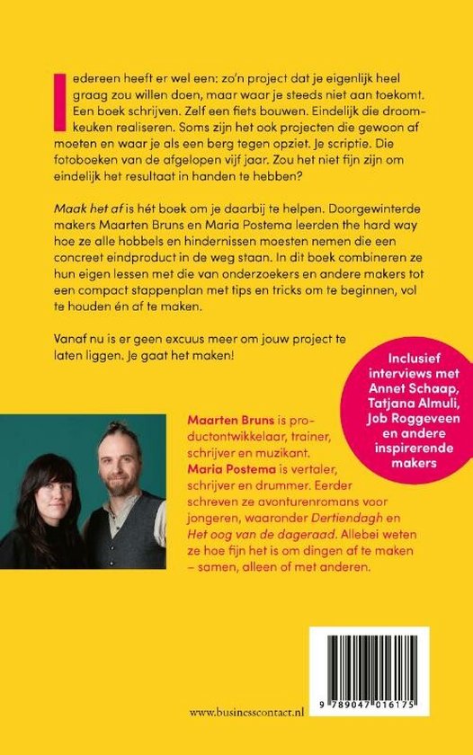 Maak het af, Maria Postema | 9789047016175 | Boeken | bol