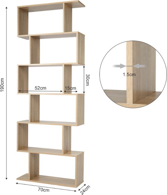 LOODS 21 Boekenkast Open - Kast - Vakkenkast - Open kast - Design | bol.com