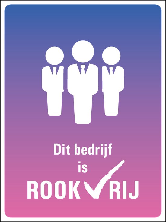 Rookvrij bedrijf sticker 200 x 150 mm | bol