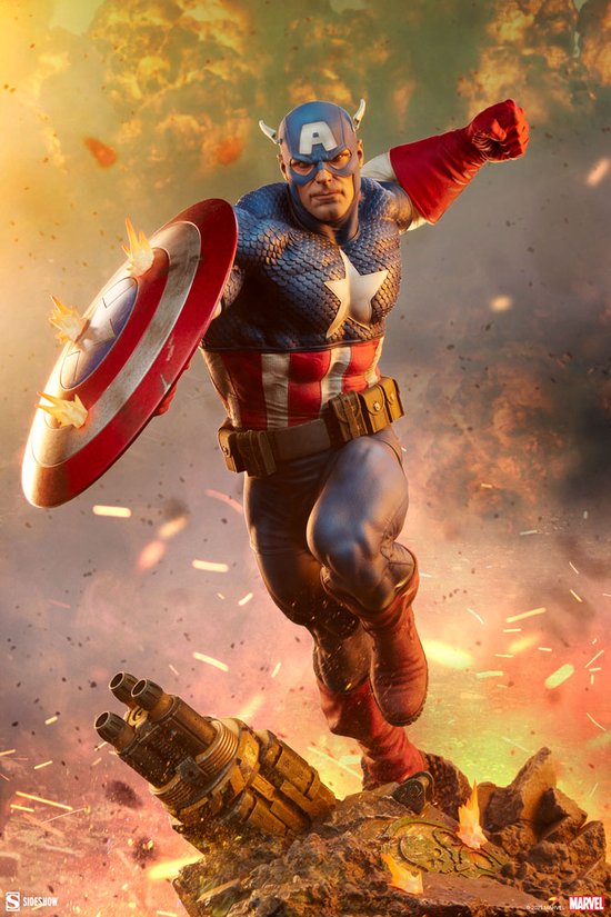 Sideshow Collectibles Classic Captain America Premium Format Statue ...