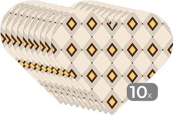 Onderleggers - Placemats - Placemats hartje - Ruiten - Patronen ...