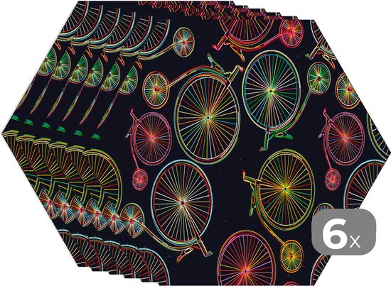 Placemats hexagon - Onderleggers placemats - Placemat zeshoek - Puber ...