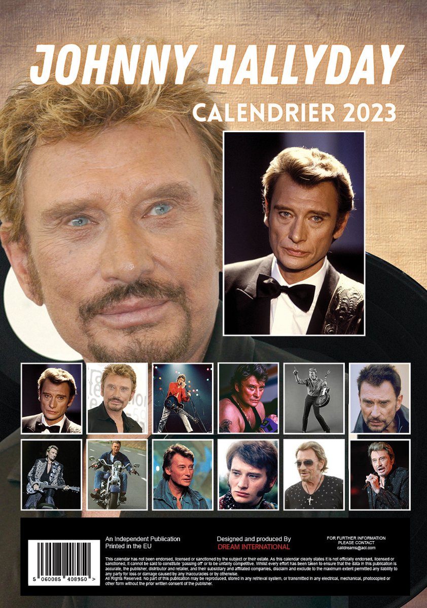 Johnny Hallyday Kalender 2023 A3 | bol