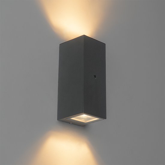 QAZQA baleno - Moderne Wandlamp Up Down voor buiten - 2 lichts - D 92 ...