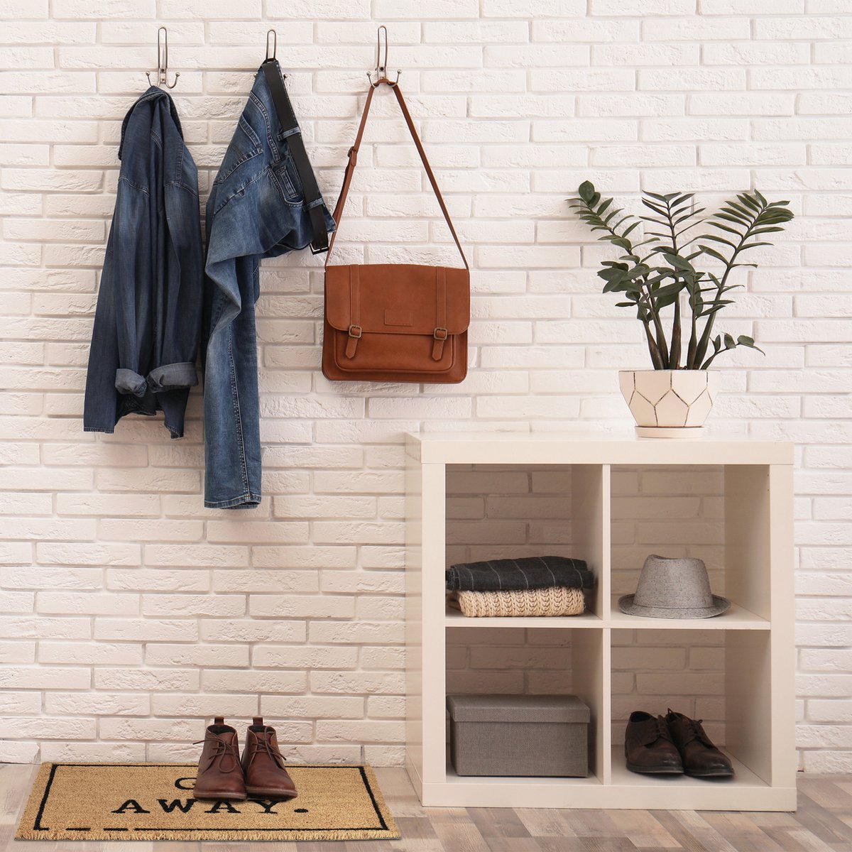 Relaxdays deurmat kokos Go Away - kokosmat 75 x 42 cm - schoonloopmat ...