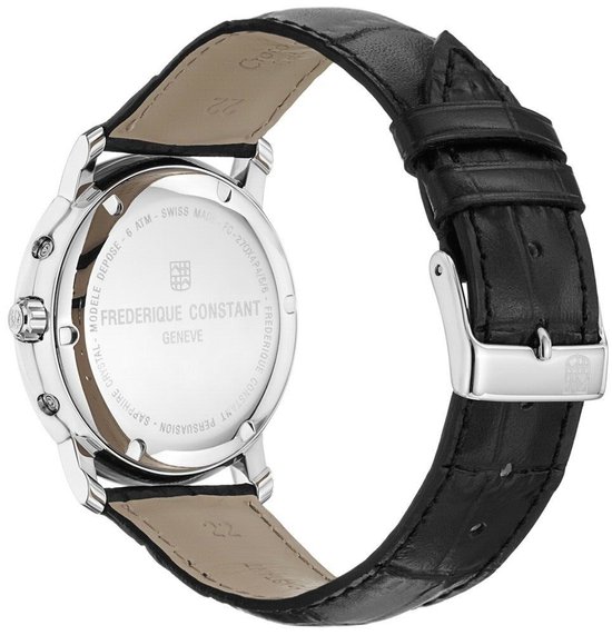 Frédérique Constant Classics FC-270SW4P6 Horloge - Leer - Zwart - Ø 40 ...
