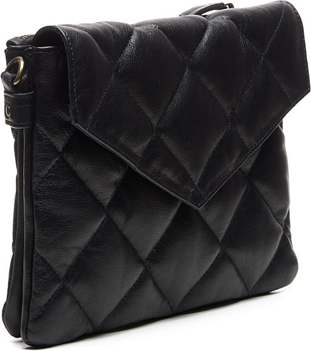Chabo Bags - Padded Clutch Milano - Crossover tas -Zwart-gewatteerd ...