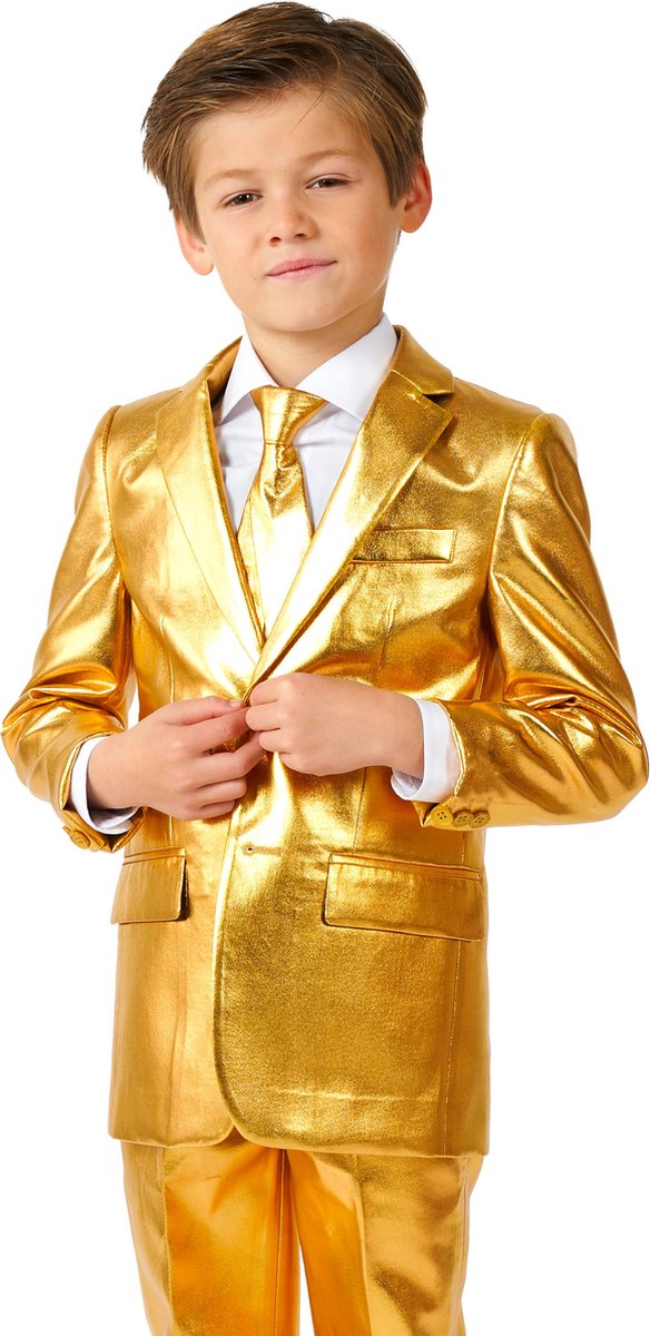 OppoSuits BOYS Groovy Gold - Jongens Pak - Gouden Pak - Goud - Maat EU ...