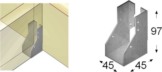 Balkschoen binnen Arras 45x97mm verzinkt | bol.com