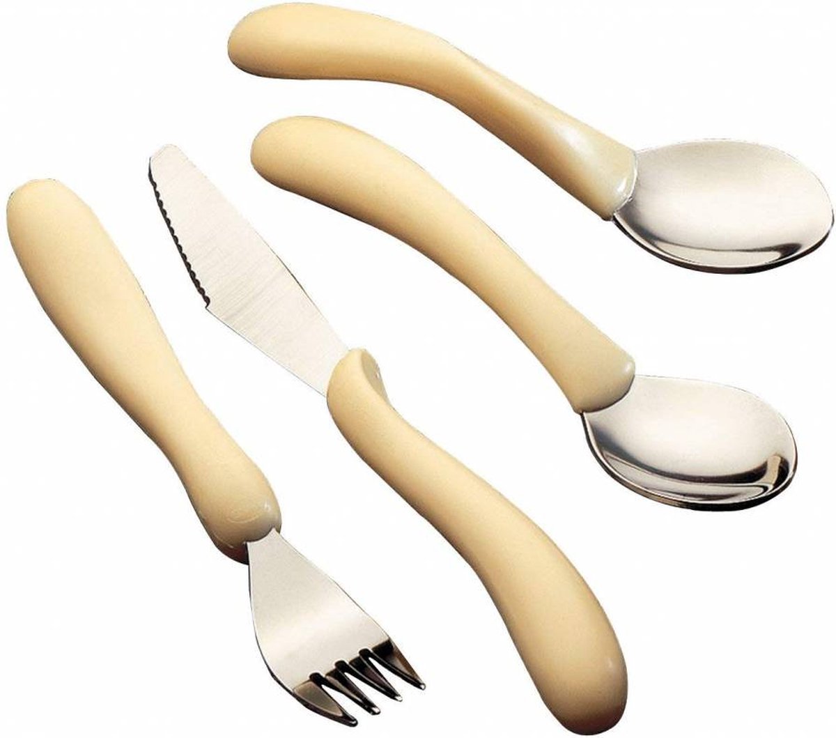 Aangepast bestek met anatomische handgreep- theelepel - zwart | bol.com