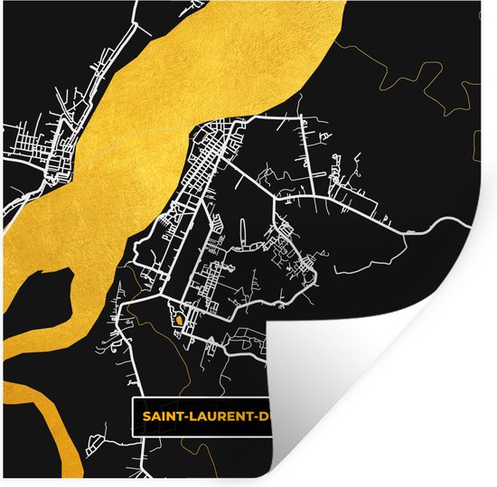 Muurstickers - Sticker Folie - Stad – Plattegrond – Frankrijk –... | bol