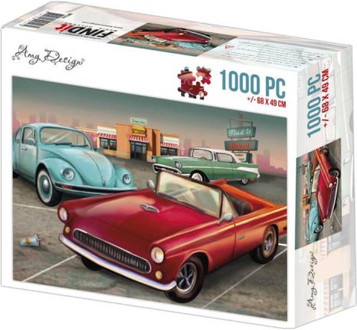 Jigsaw puzzel 1000 pc - Amy Design - Vintage cars | bol.com