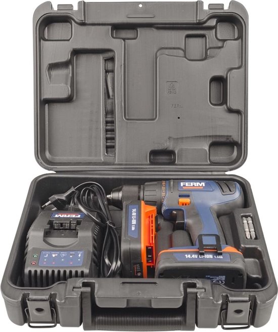 FERM POWER-FS Li-Ion Accuboormachine 14.4V 1.5Ah - CDM1113S | bol