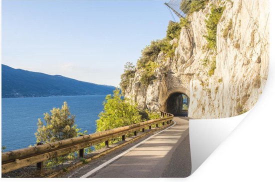 Sticker mural Lac de Garde - tunnel dans la roche au lac de Garde en ...