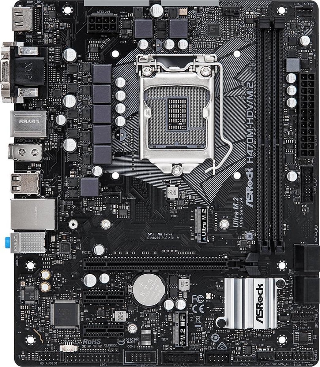 Asrock H470M-HDV/M.2 Intel H470 LGA 1200 (Socket H5) micro ATX | bol.com