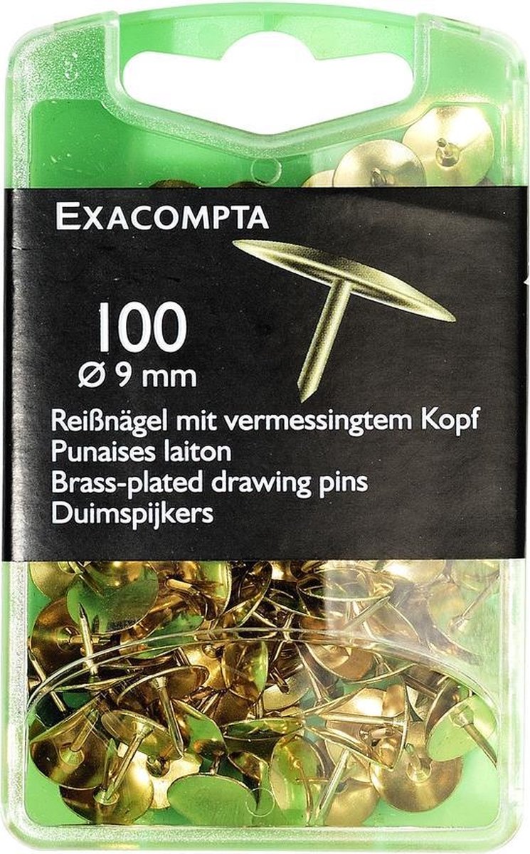 10x Doos met 100 duimspijkers messing - punthoogte 9mm - 9mm diameter ...