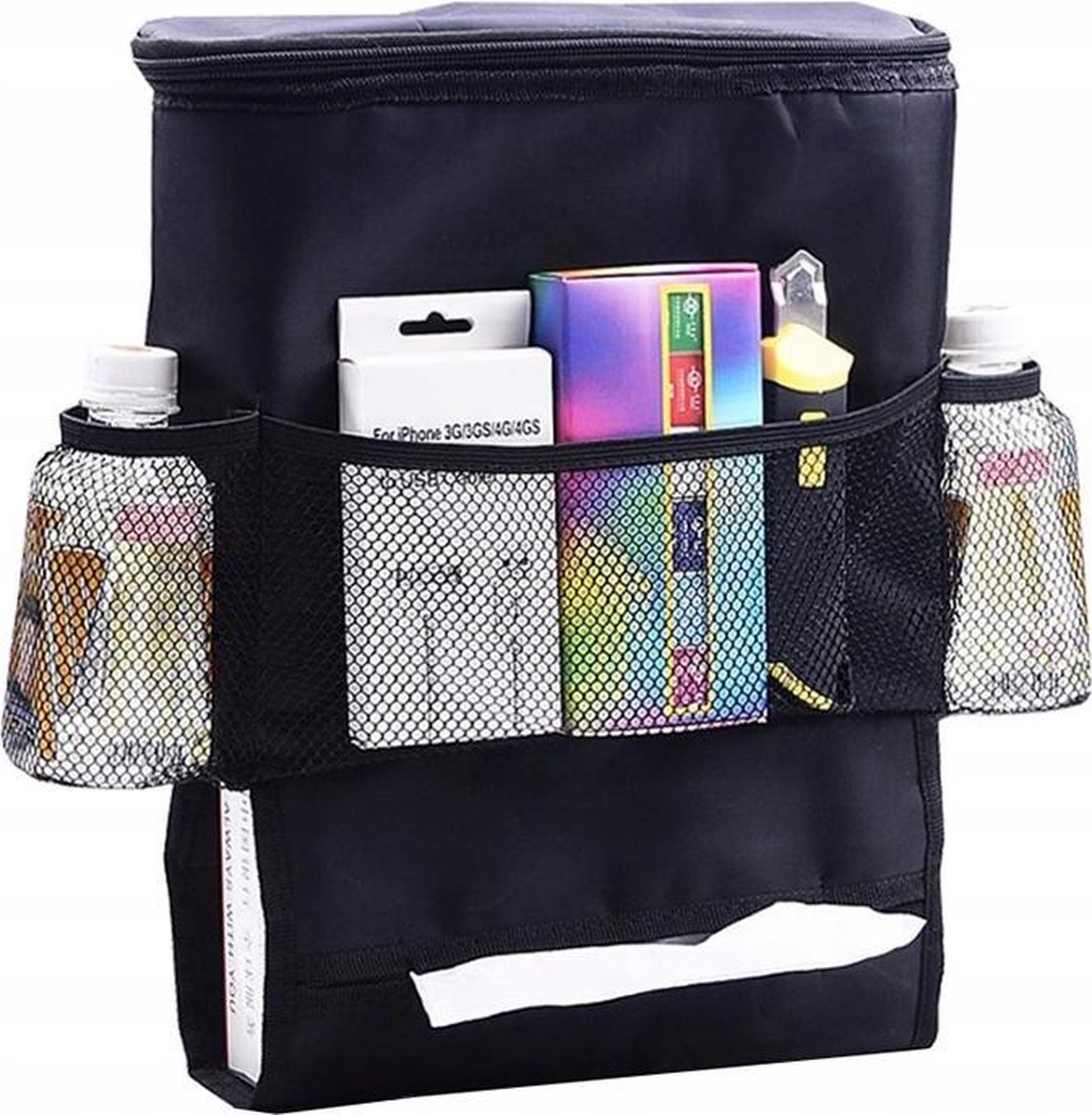 Luxe Autostoel Organizer Met Koeltas - Stoelorganizer Opbergtas Met ...