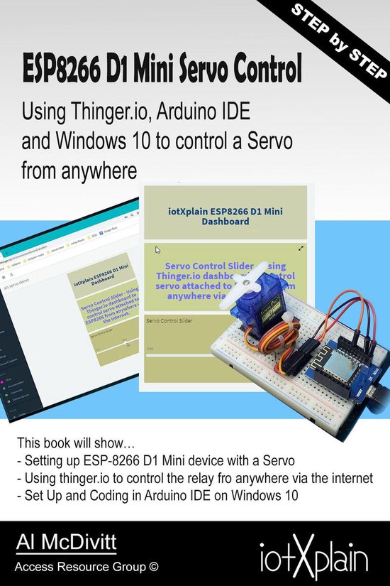 ESP-8266 D1 mini Servo Control from anywhere using Thinger io Arduino IDE on Windows... | bol