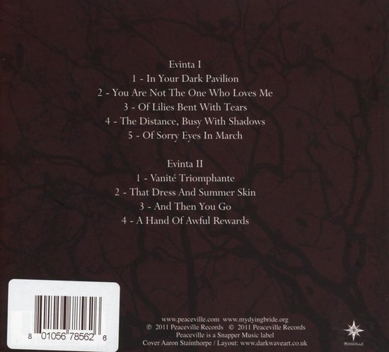 Evinta (Mediabook), My Dying Bride | Muziek | bol
