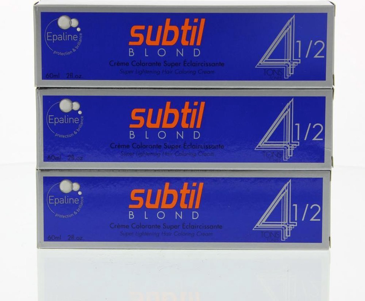 Subtil Blond Super Lightening Hair Coloration Crème Coloration Teinture ...