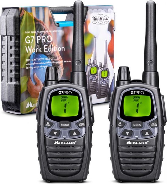 Midland C1090.18 twee-weg radio 446 kanalen 433 MHz Zwart | bol