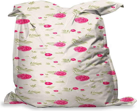 PillowMonkey zitzak - Tuin - Rozen - Design - Lente - 100x140 cm ...