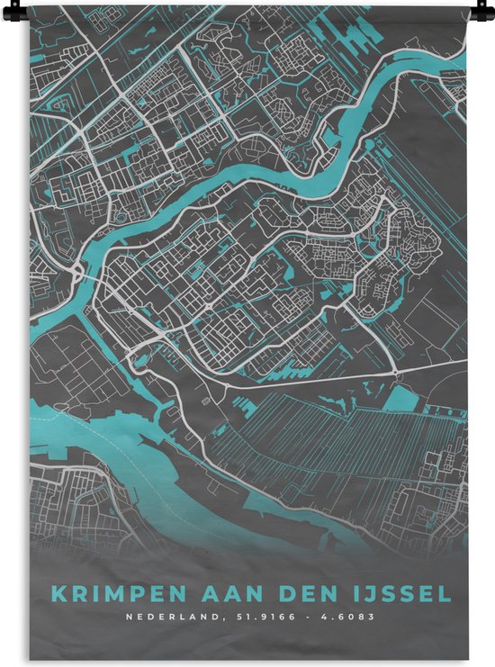 Wandkleed - Wanddoek - Krimpen aan de IJssel - Stadskaart - Kaarten ...