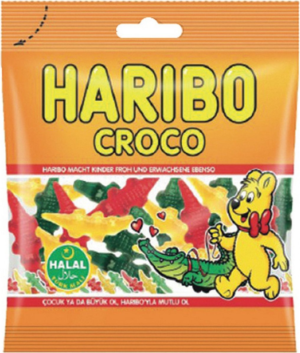 Haribo Halal - Croco - doos 24 zak a 100 gram | bol.com