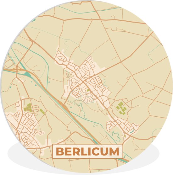 Wall Circle - Wall Circle Indoor - Berlicum - Vintage - City Map - Map ...