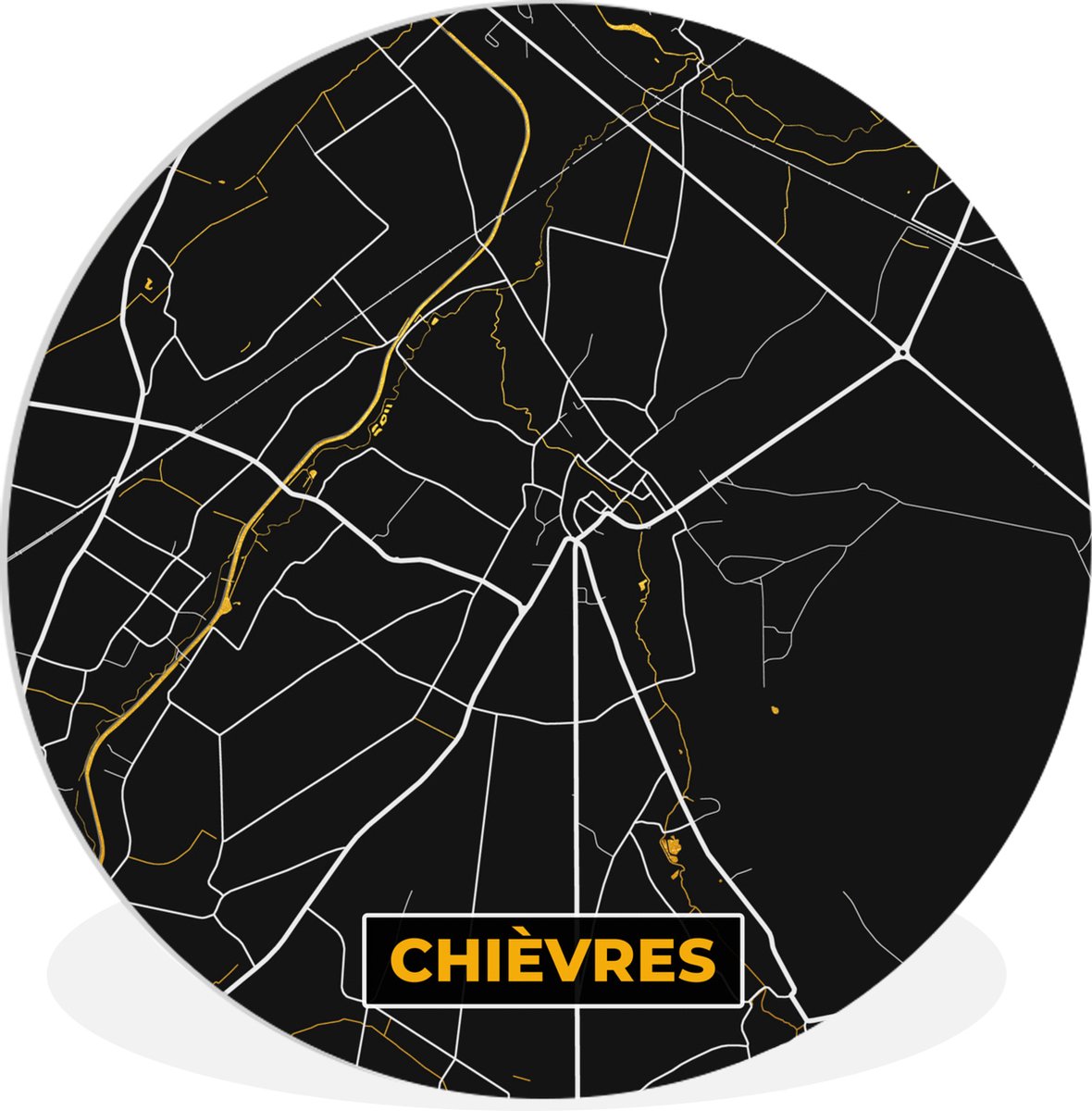 Wall Circle - Wall Circle Indoor - City Map - Or - Chièvres - Map - Map ...