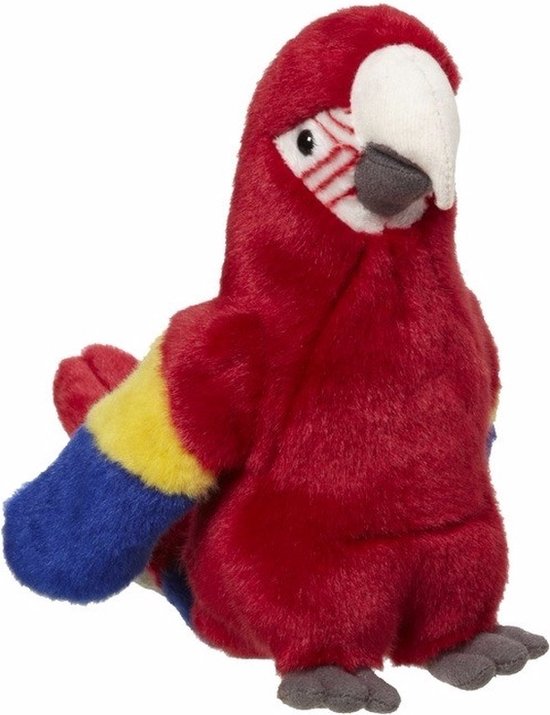 Pluche papegaai rood 26 cm | bol.com