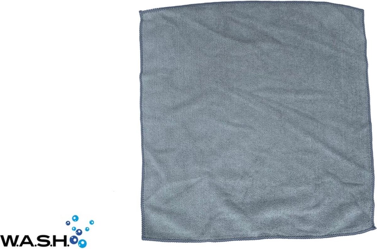 W.A.S.H. Microvezel Poetsdoek | Perfect voor auto poetsers | Grijs ...